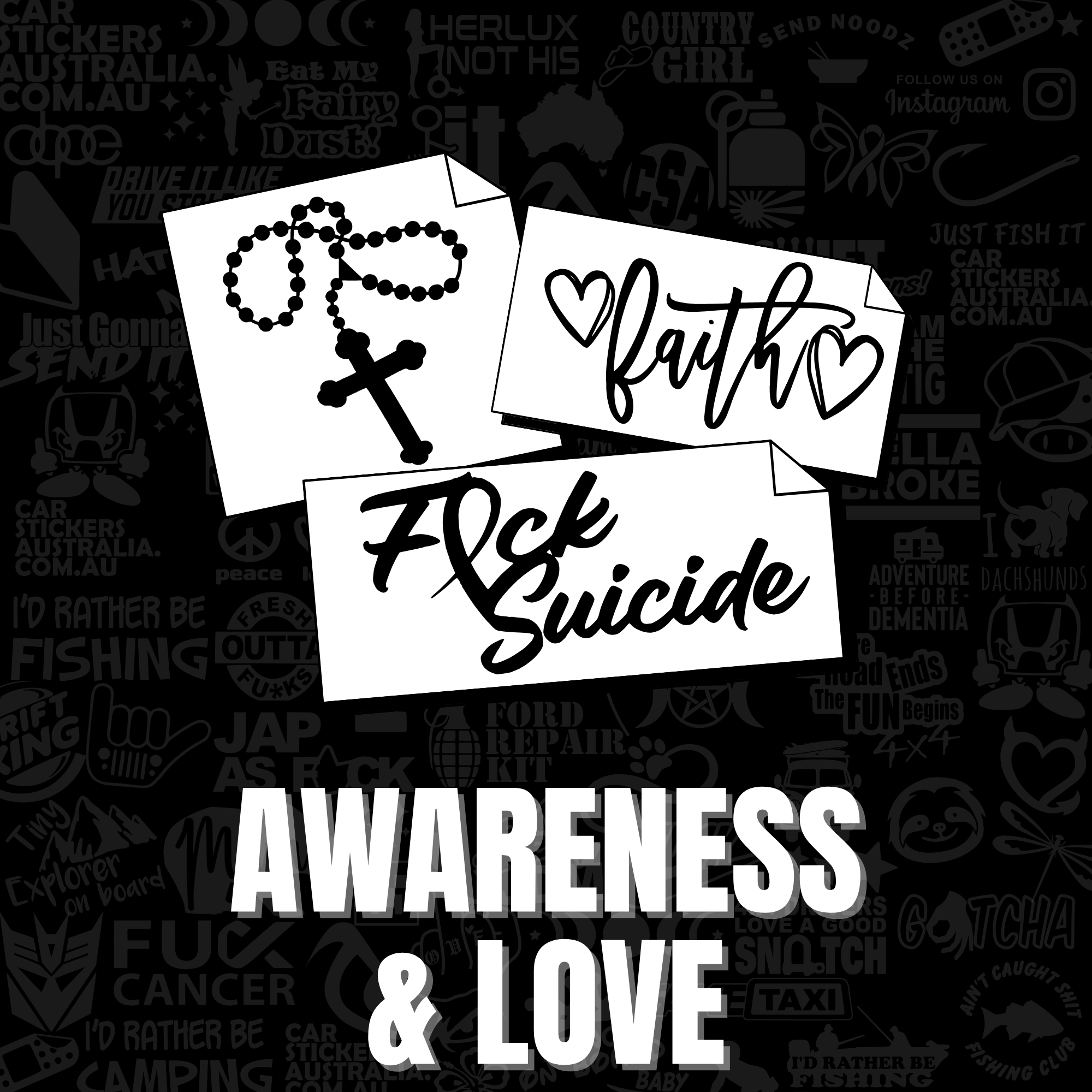 Awareness and Love Car Decals - Car Stickers Australia – CarStickers ...