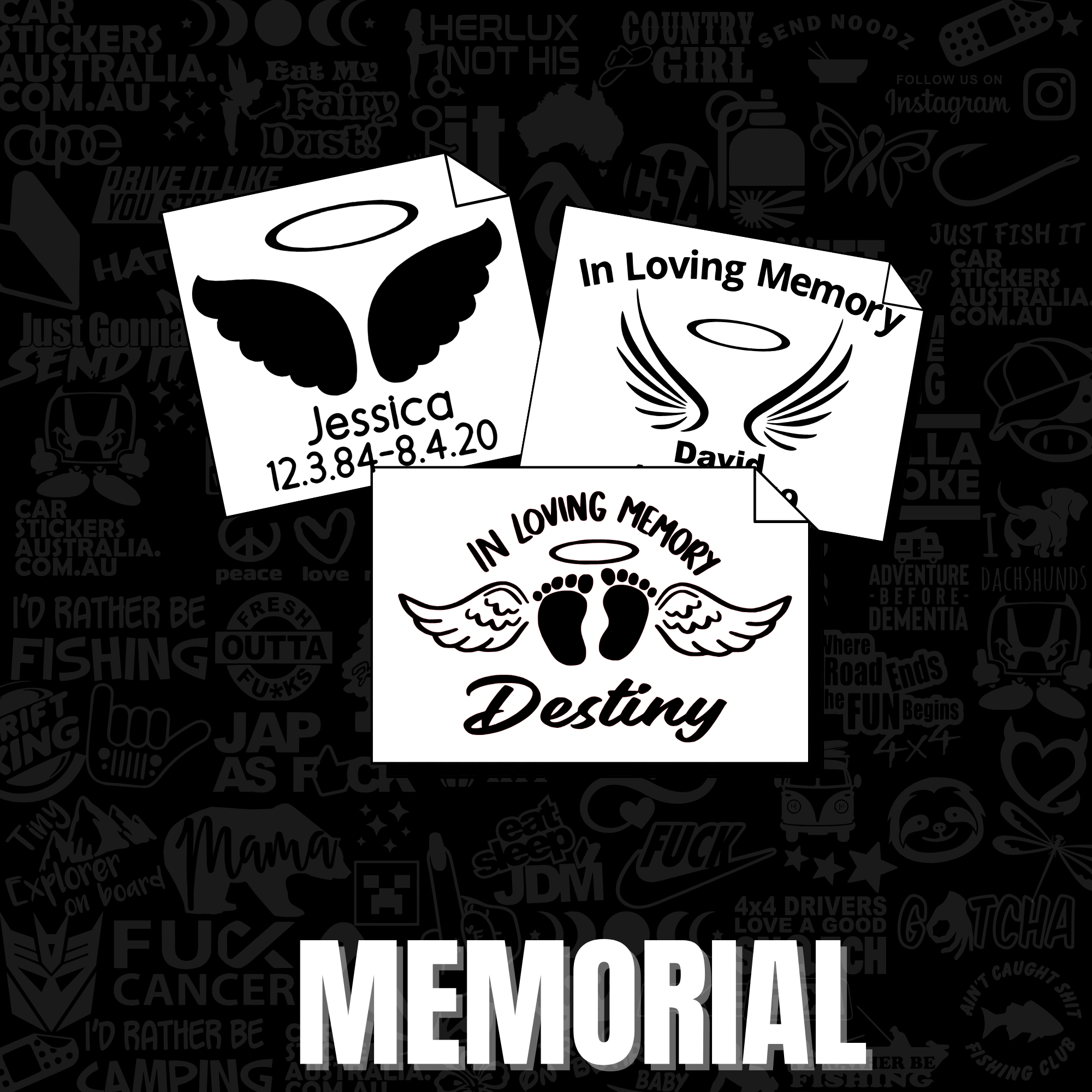 Memorial Car Decals - Car Stickers Australia – CarStickers Australia