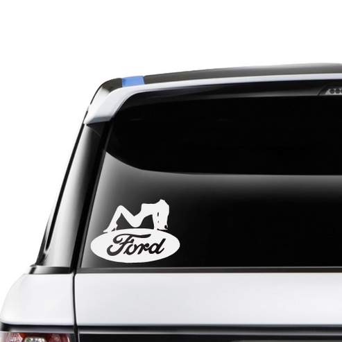 Ford Logo With Lady – CarStickers Australia