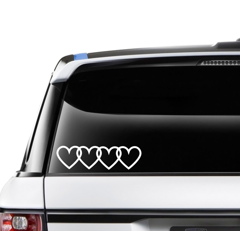 Love Hearts Decal - Car Stickers Australia – CarStickers Australia