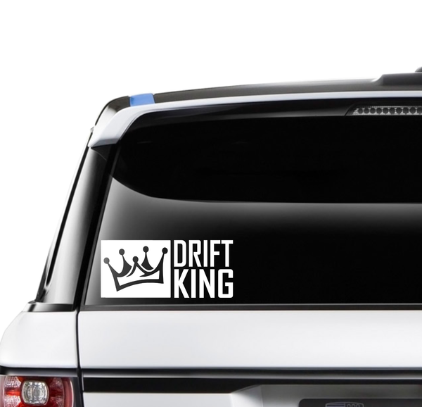 Drift King W/ Crown - Drifting Car Decals – CarStickers Australia