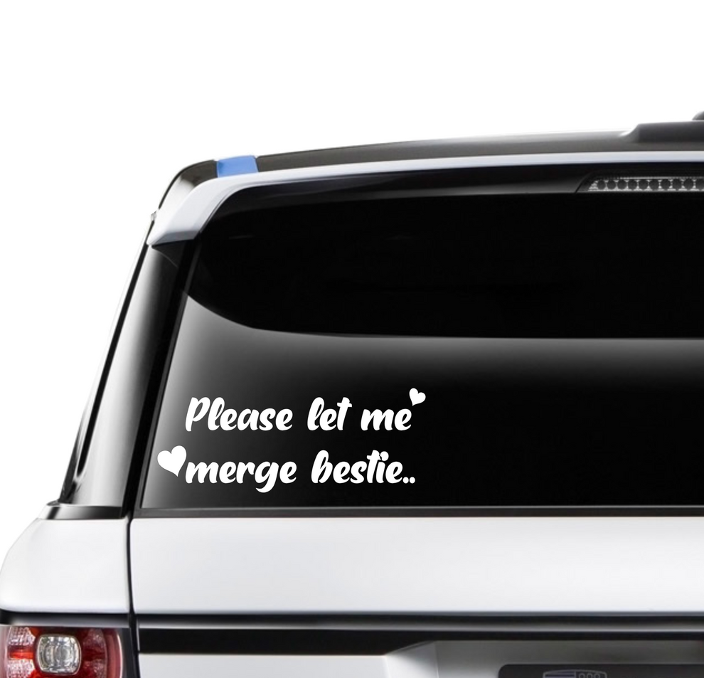 Please Let Me Merge Car Decal - Car Stickers Australia – CarStickers ...